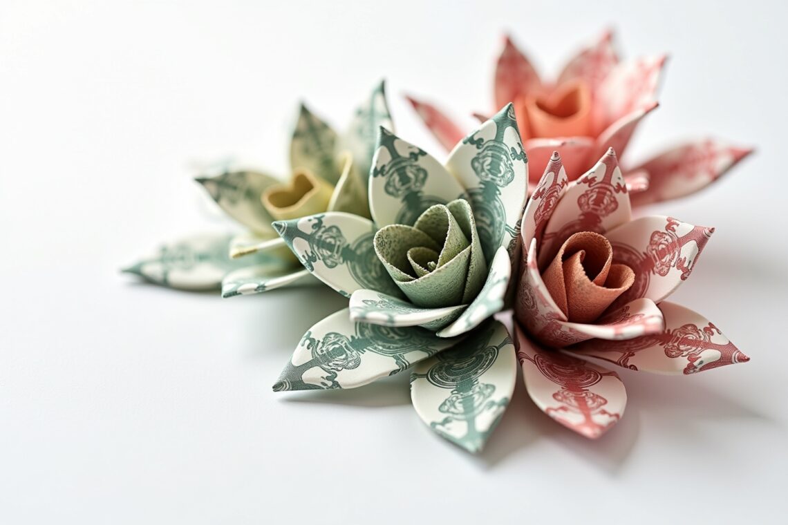 Kreative Ideen: Blume aus Geld falten als Geschenk